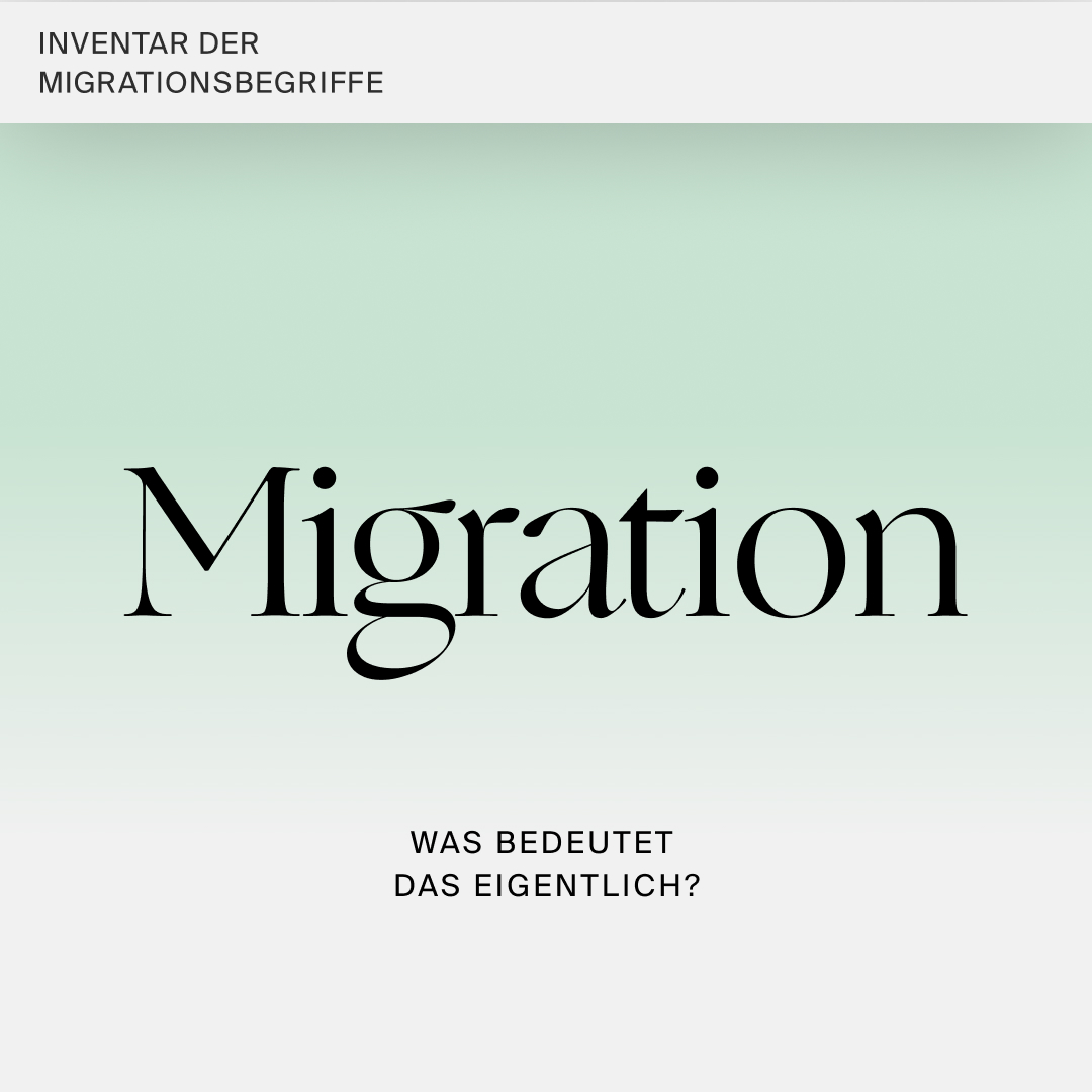 Migration - Inventar der Migrationsbegriffe